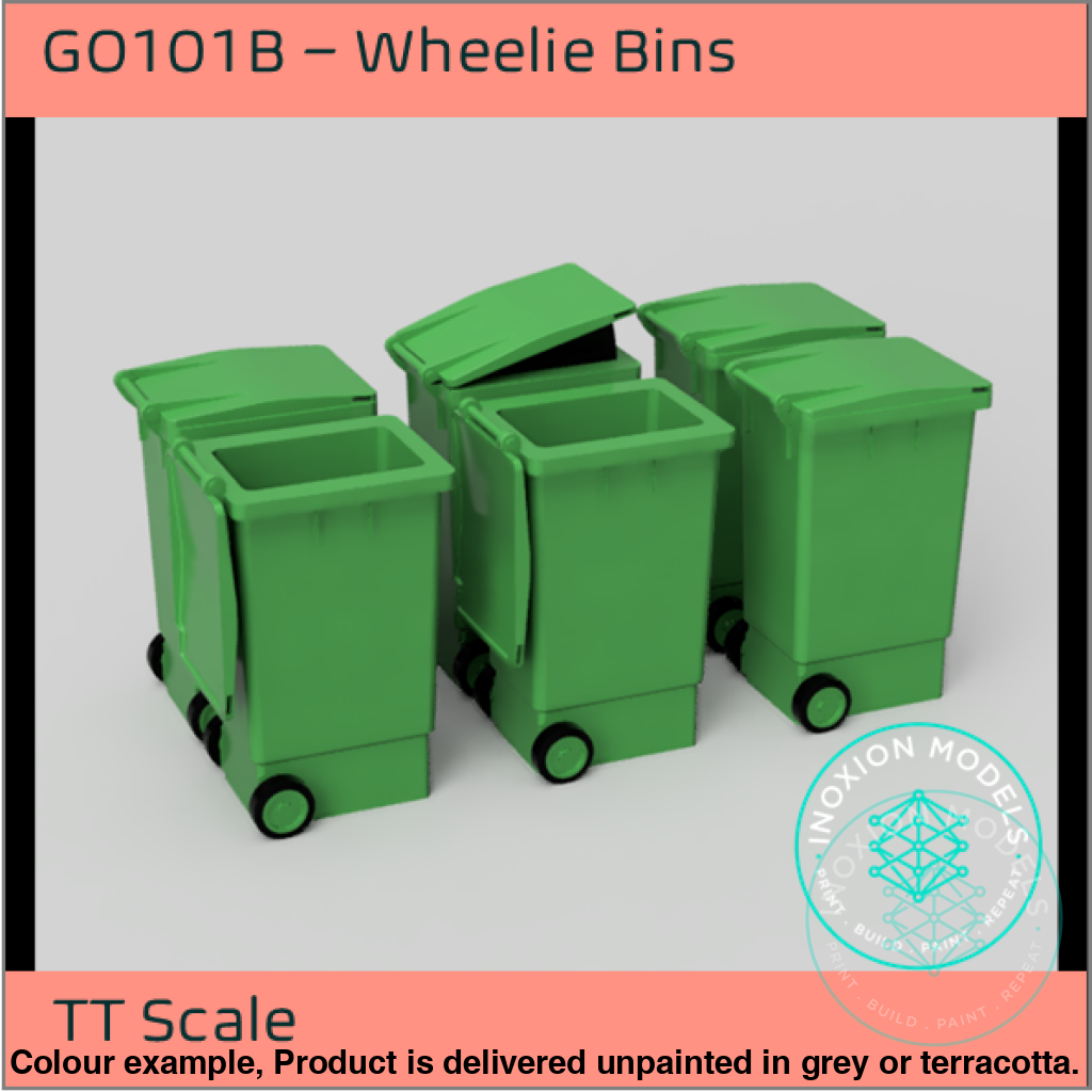 GO101 A – Wheelie Bins TT120/3mm Scale| Scale 3D