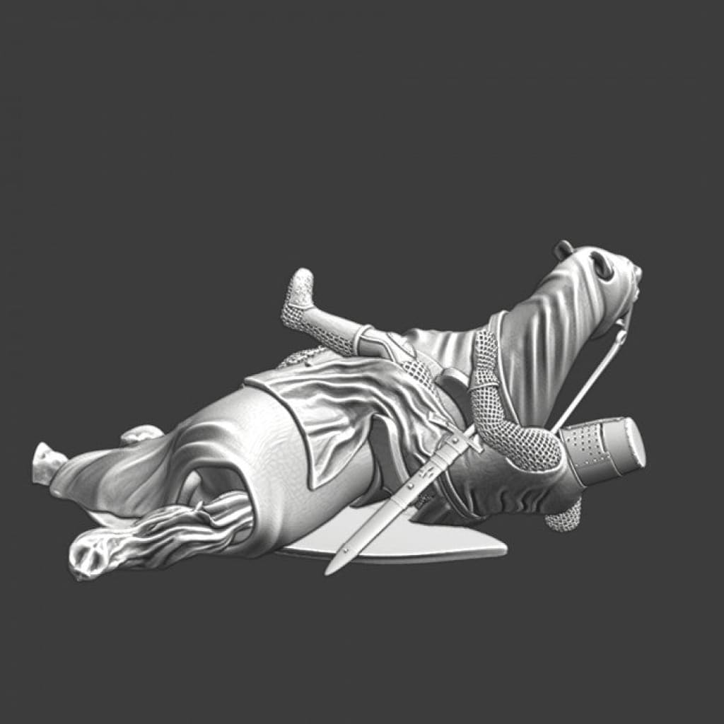 NCM131 Wounded knight lying under his horse| Scale 3D