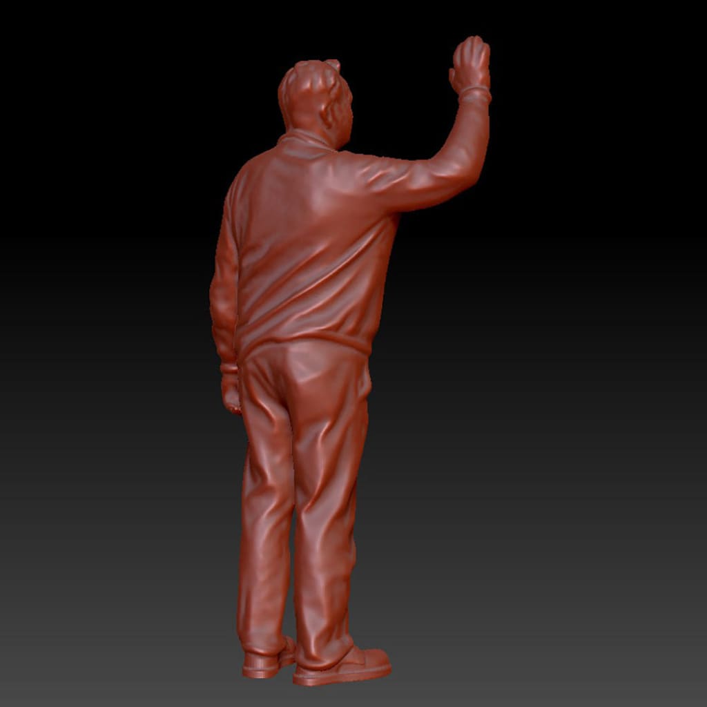 DSP281 Male Arm up waving| Scale 3D