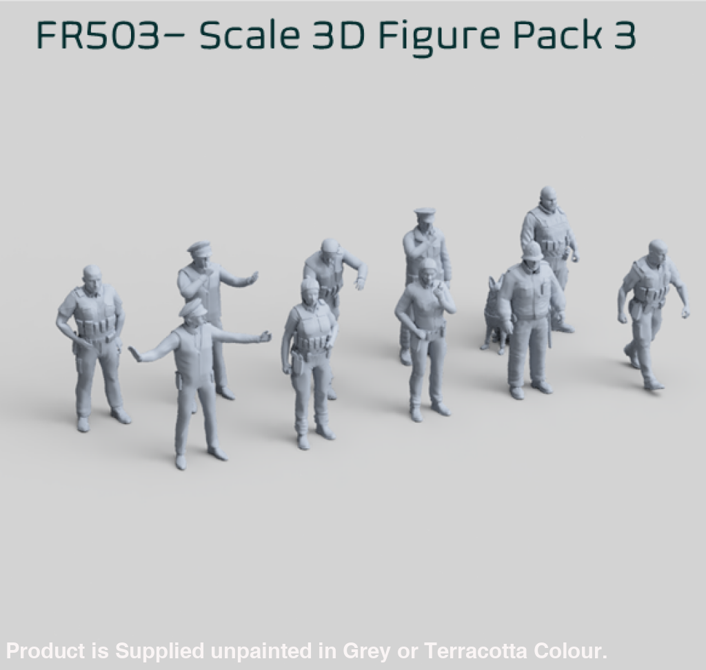 FR503 Police Figures Pack 3| Scale 3D