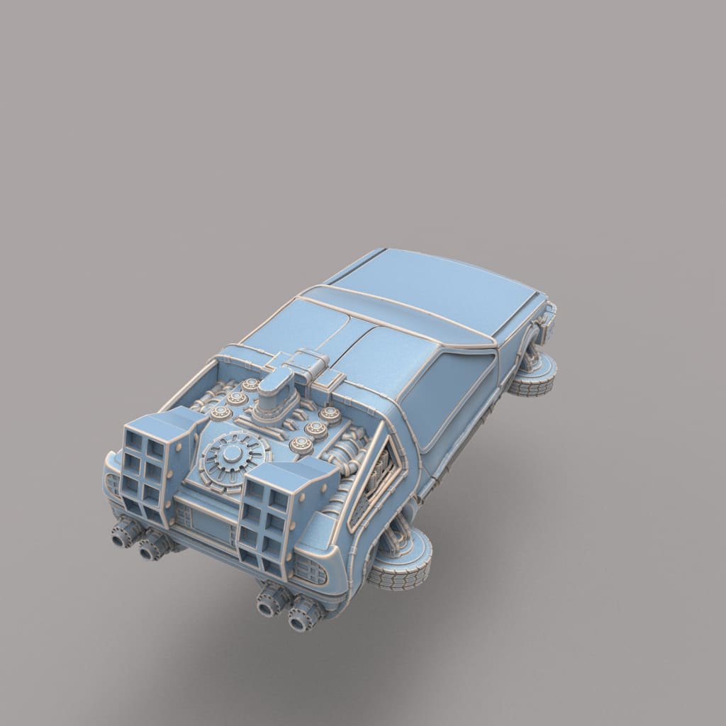 Iconic Cars of The 80's - Delorean - Flying| Scale 3D