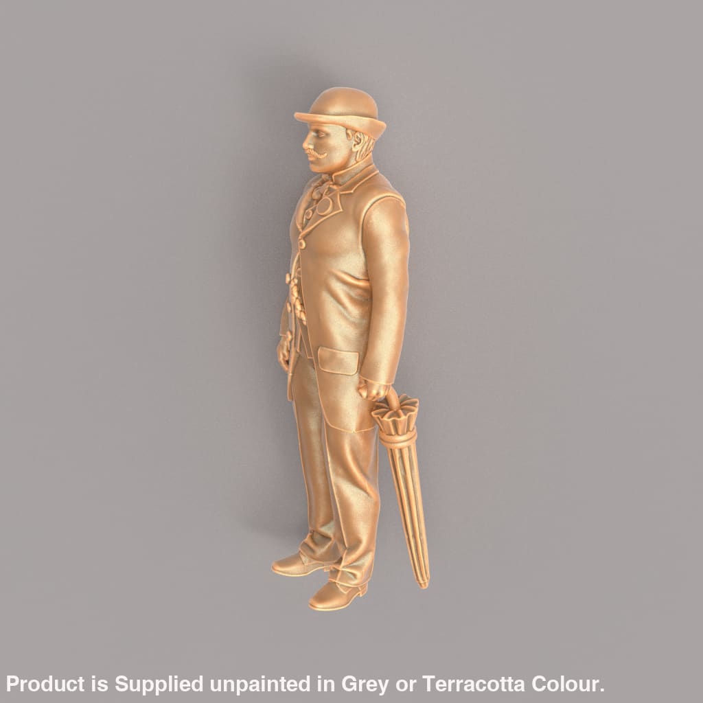 MM928B Edwardian/Victorian Male With Umbrella| Scale 3D