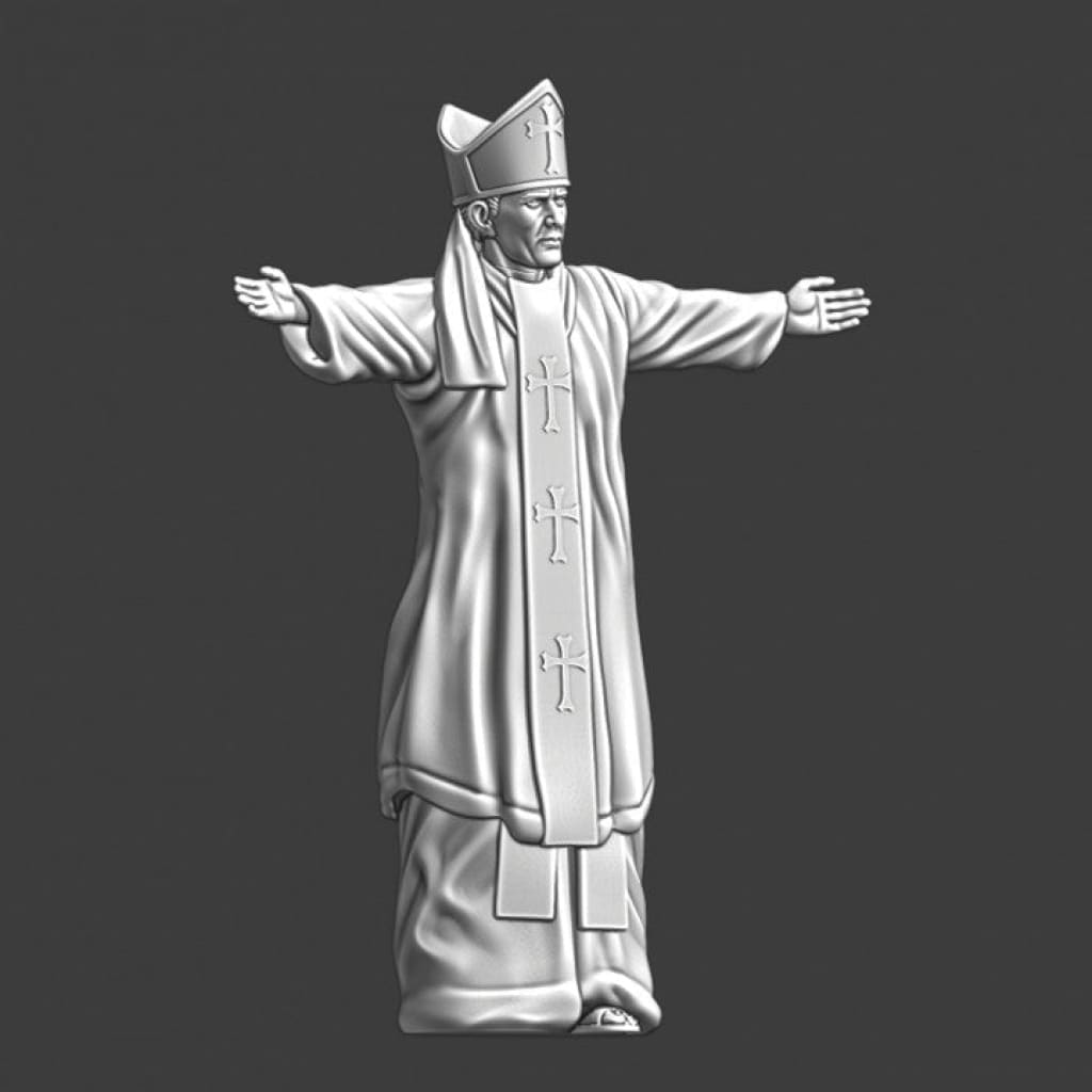 NCM004 Medieval Bishop - Giving his blessing| Scale 3D