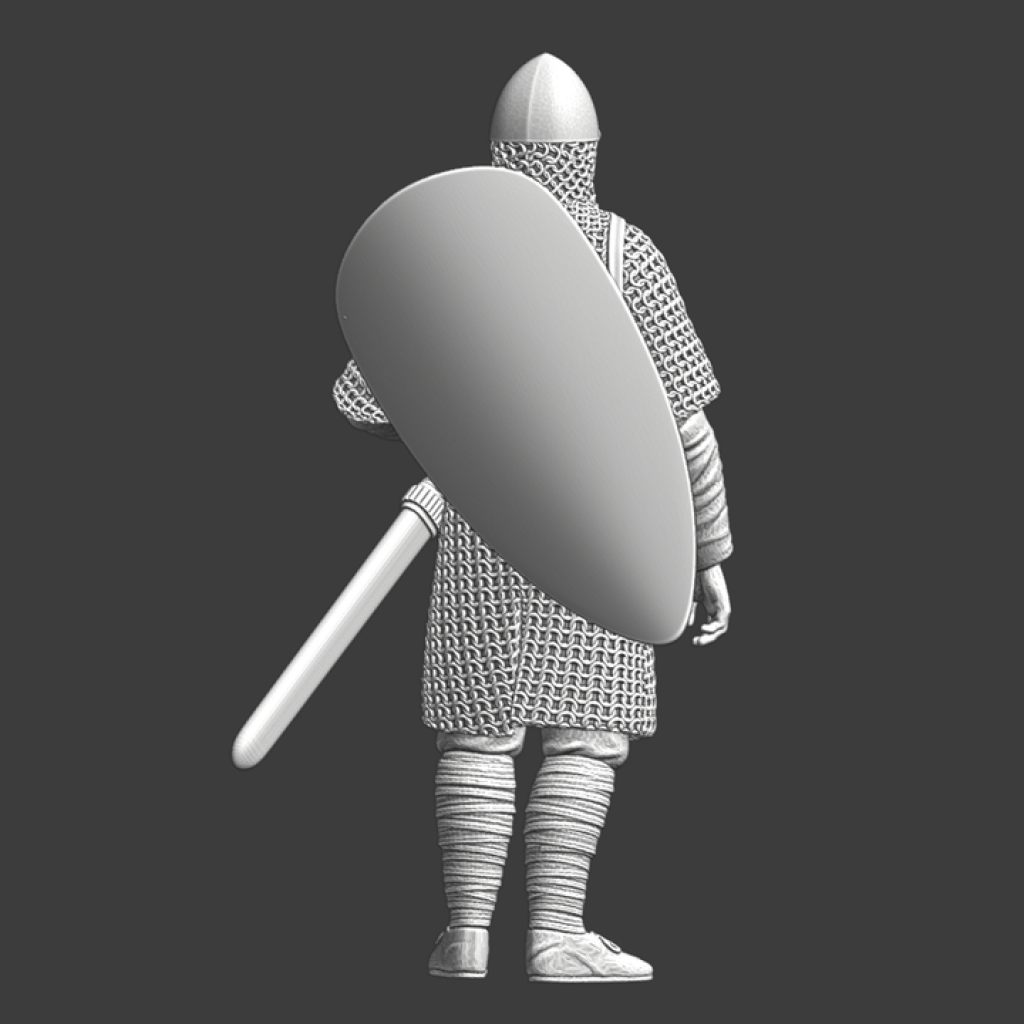 NCM011 Medieval Norman Crusader Knight - Resting| Scale 3D