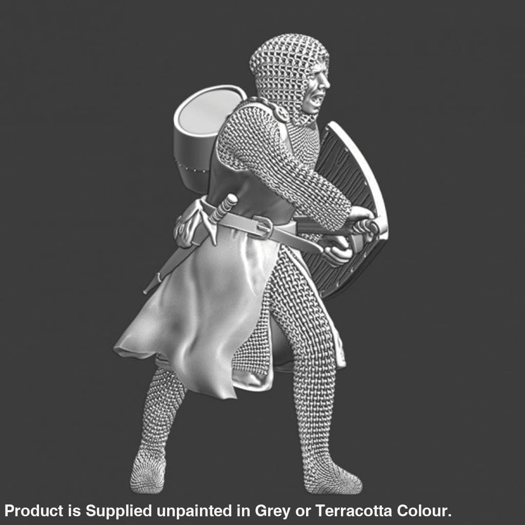 NCM021 Medieval Squire drawing his Sword| Scale 3D