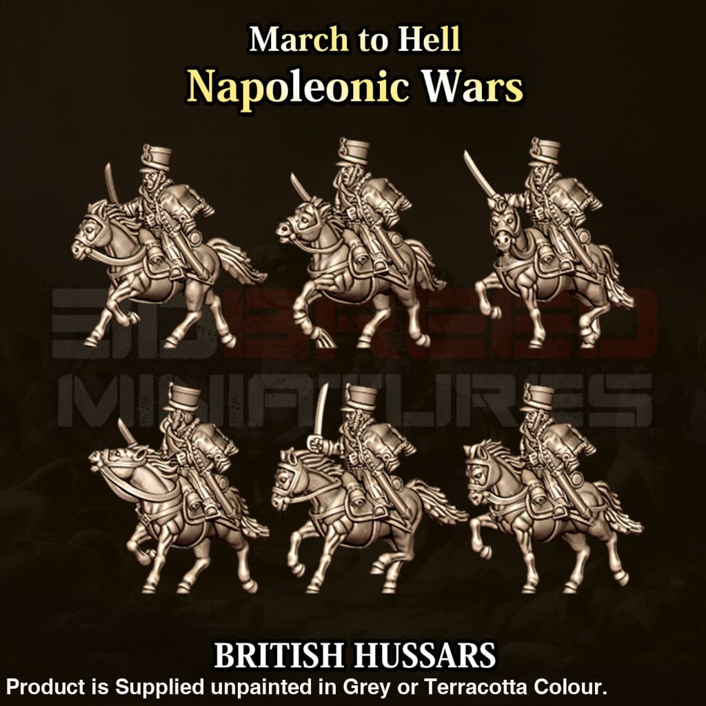 NWB Napoleonic British Hussar Cavalry| Scale 3D